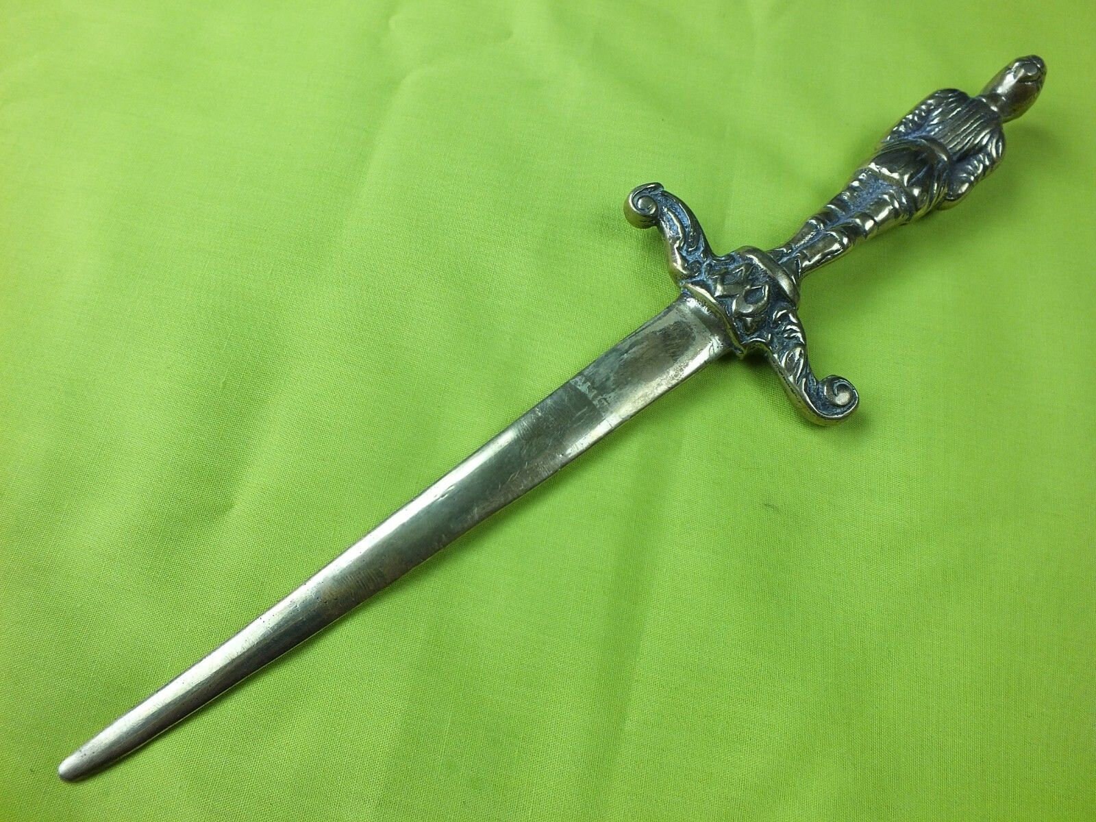 Vintage Brass Knight Figural Debar Dagger Stiletto Small Knife - Etsy