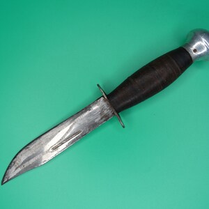 Vintage WW2 WWII Custom Made Hunting Knife With Leather Sheath - Etsy
