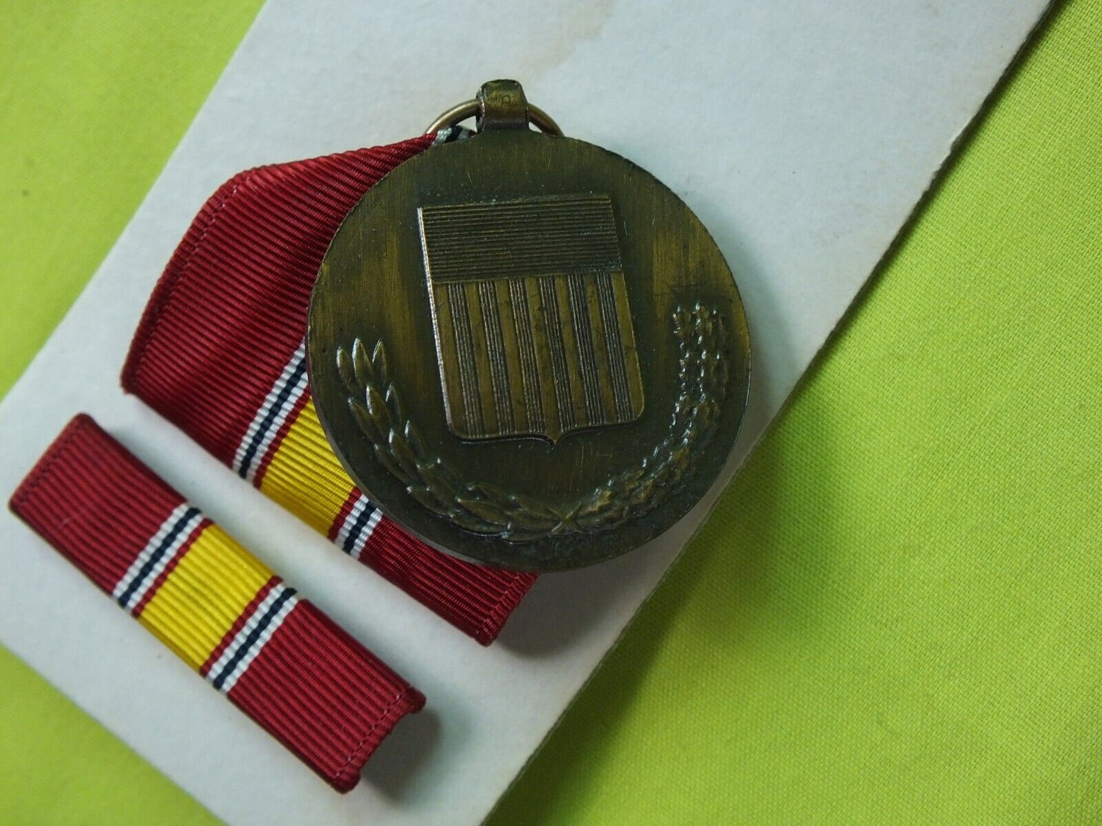 US ARMY National Defense NATL Def Full Size Service Medal and Ribbon ...