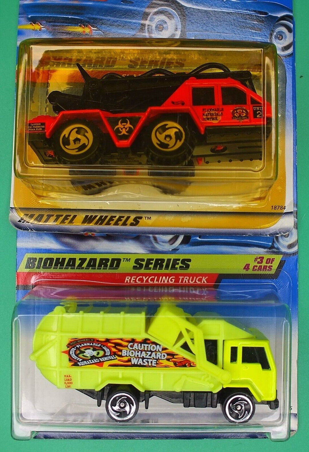 Hot Wheels Biohazard Series Flame Stopper Recycling Truck Lot of 2 - Etsy