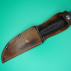 Vintage WW2 WWII Custom Made Hunting Knife With Leather Sheath - Etsy
