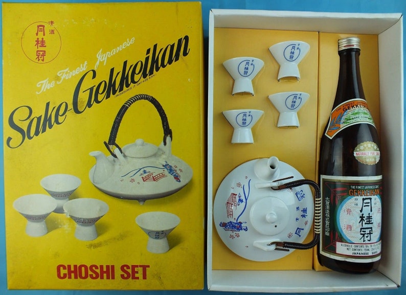 Vintage Porcelain the Finest Japanese Sake-gekkeian Choshi Set - Etsy