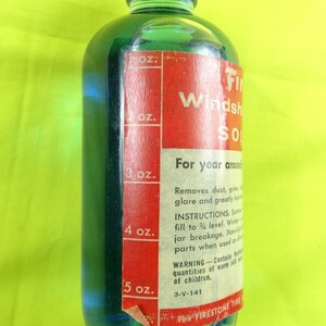 Vintage Windshield Washer Solvent 5” Bottle With Box Firestone Company ...