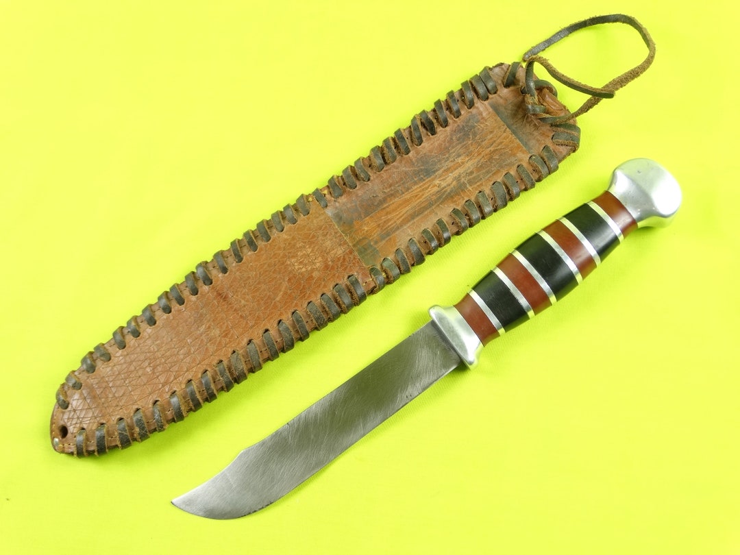 Vintage Custom Made Hunting Knife Leather Sheath - Etsy