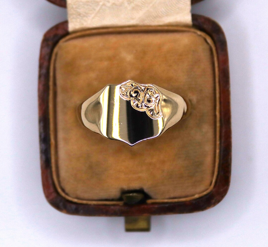 9ct Gold Signet Ring (hallmark 1970) - Etsy