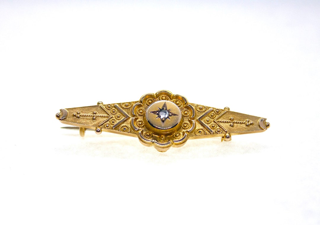 9ct Gold Brooch With Chester Hallmark - Etsy