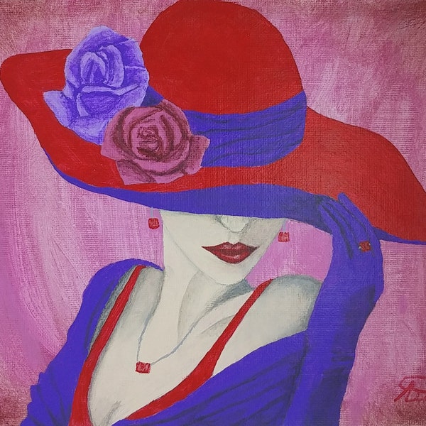 Red Hat Lady - Etsy
