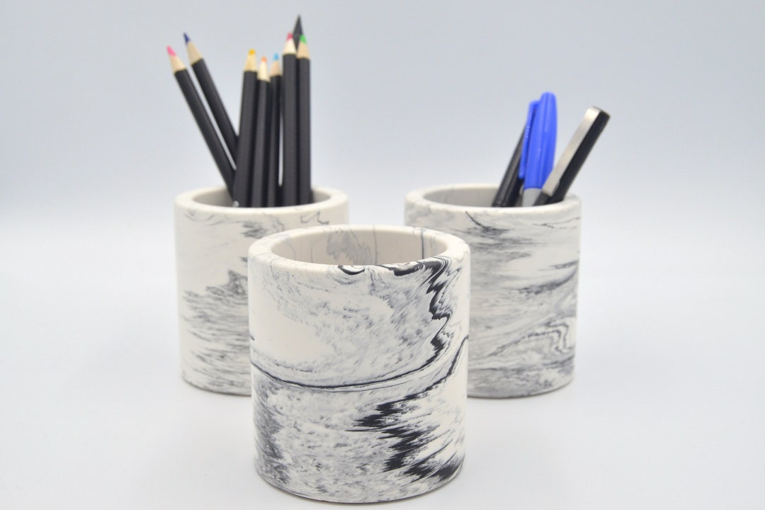 Desk Pen Pot, Pencil Holder, Make-up Brush Organiser, Art Supply ...
