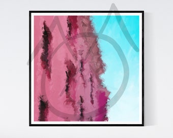 Color block art | Etsy