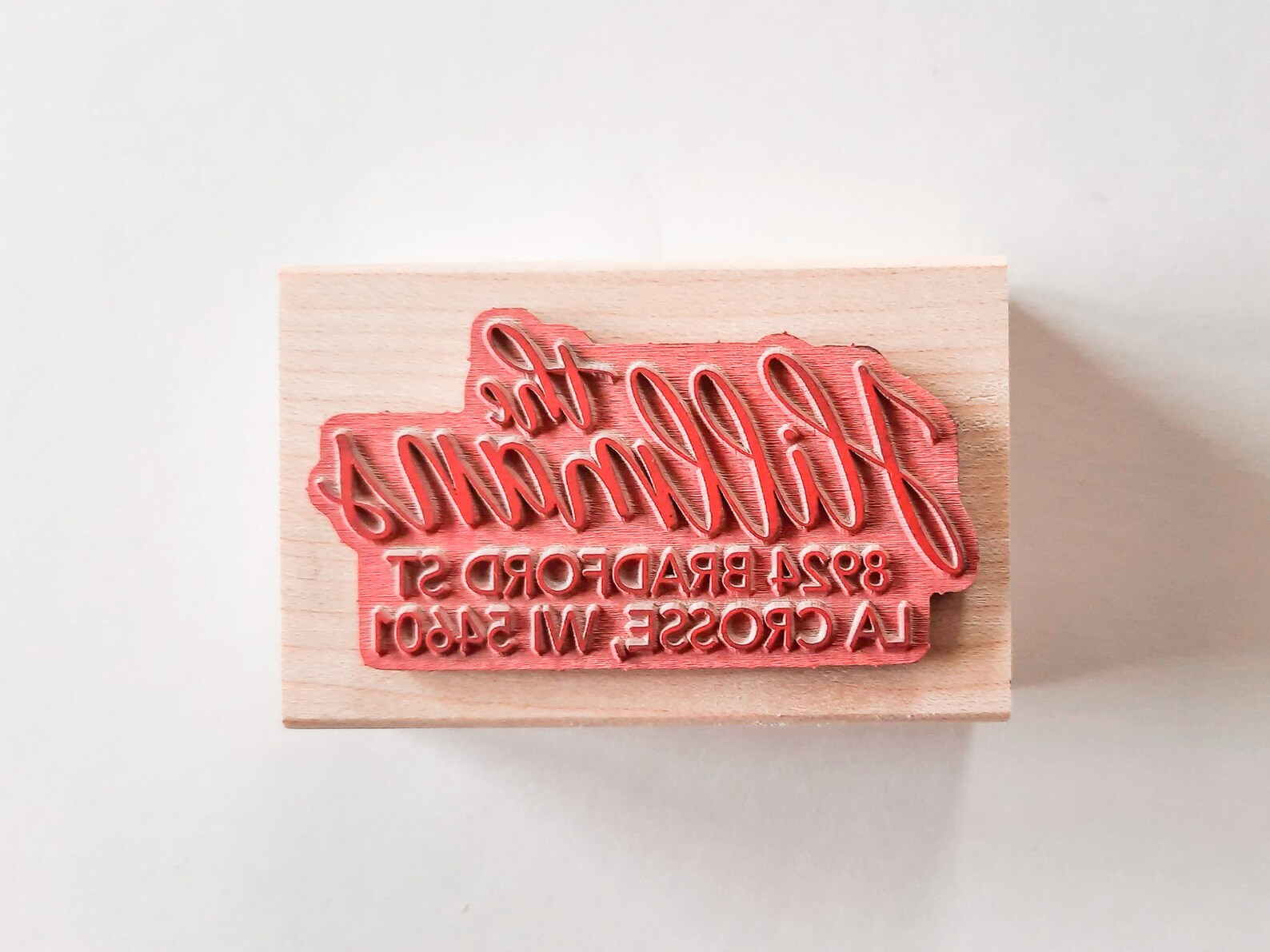 Custom Calligraphy Address Stamp Wooden Address Stamp - Etsy