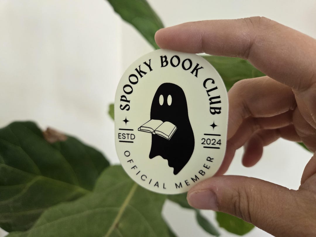 Spooky Book Club Sticker | Vinyl Die Cut Sticker | 3 X 3 Inches | Book ...
