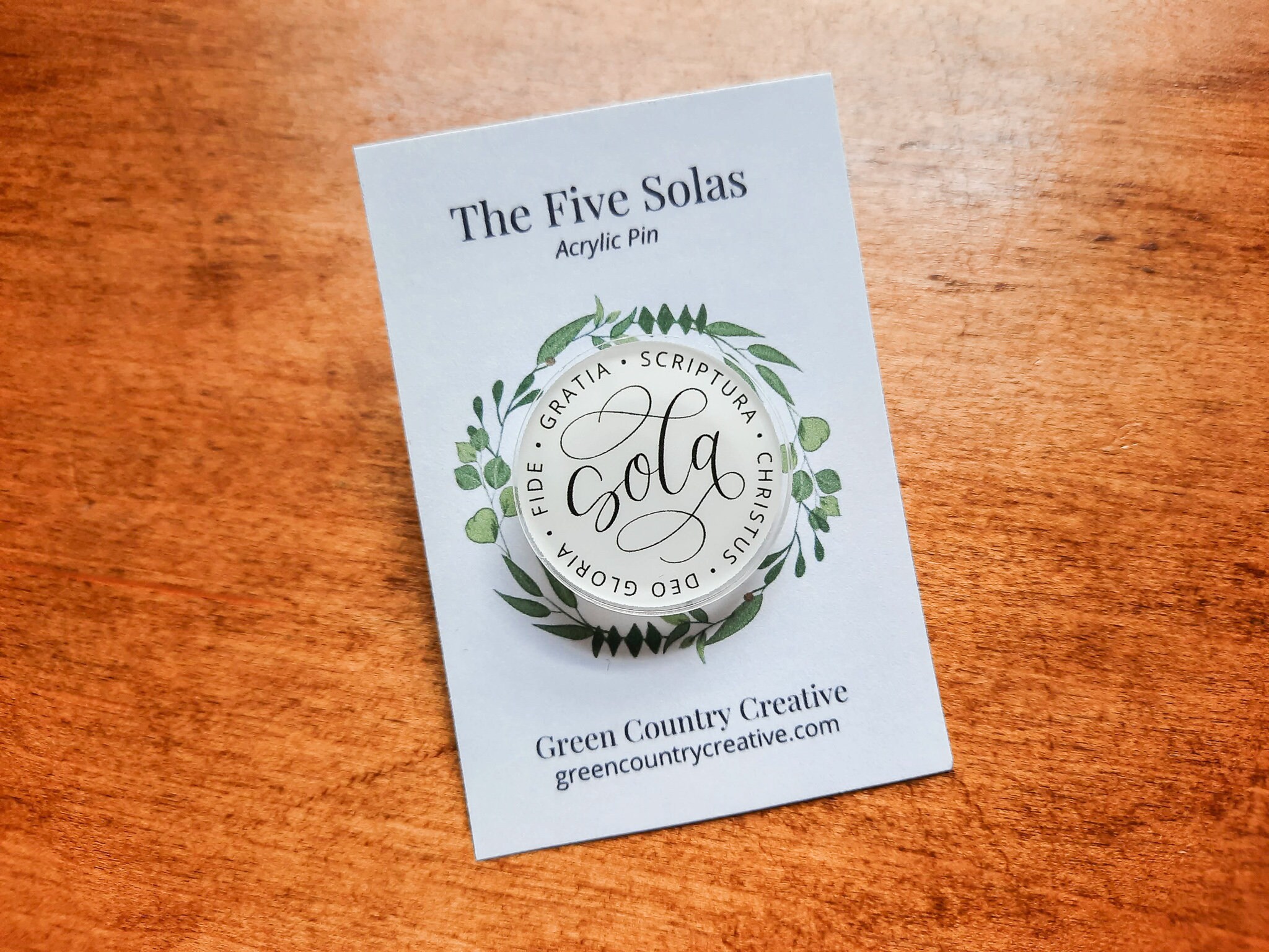 The 5 Solas Acrylic Pin Sola Fide Jean Jacket Pin - Etsy