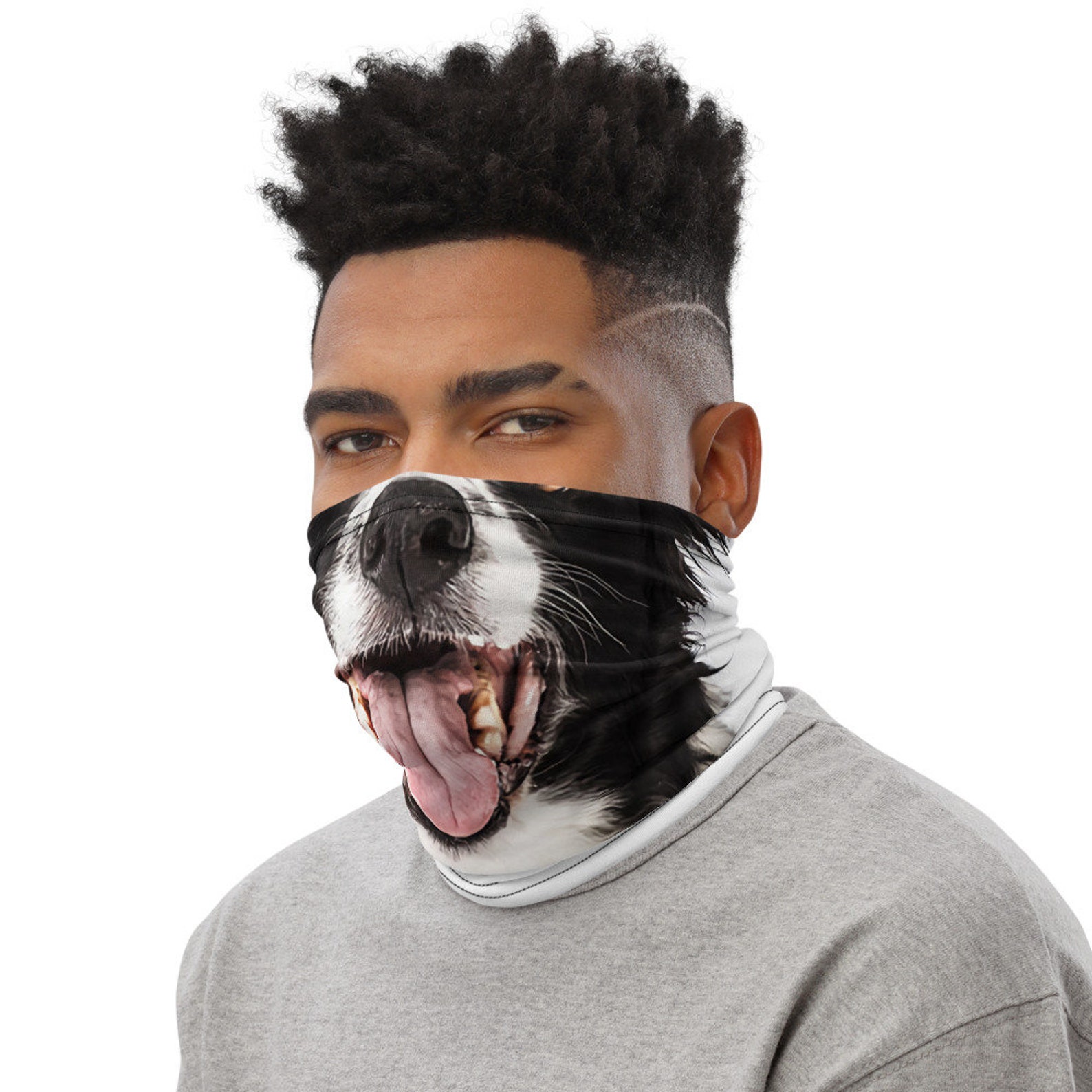 Border Collie Face Mask - Etsy