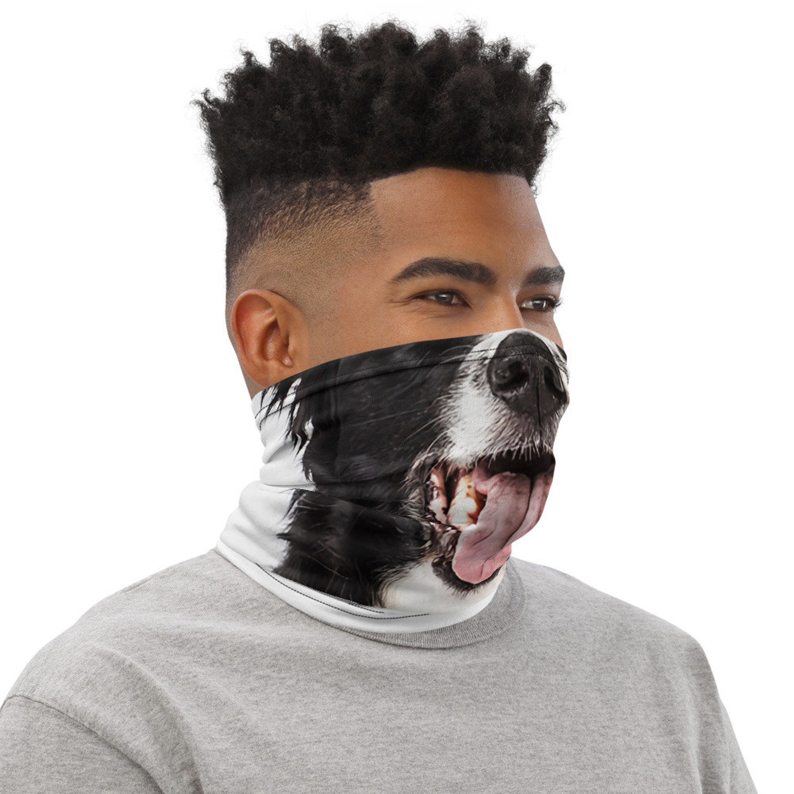 Border Collie Face Mask - Etsy