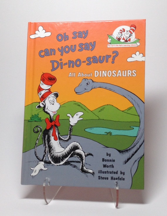Oh Say can you say Di-no-saur All About Dinosaurs The Cat in | Etsy
