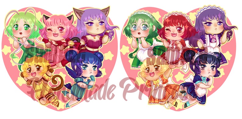 Tokyo Mew Mew Heart Acrylic Keychain | Etsy