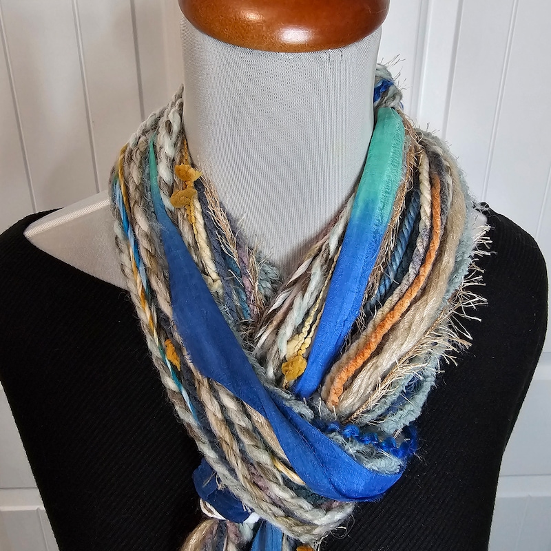 Ribbon Yarn Scarf - Etsy