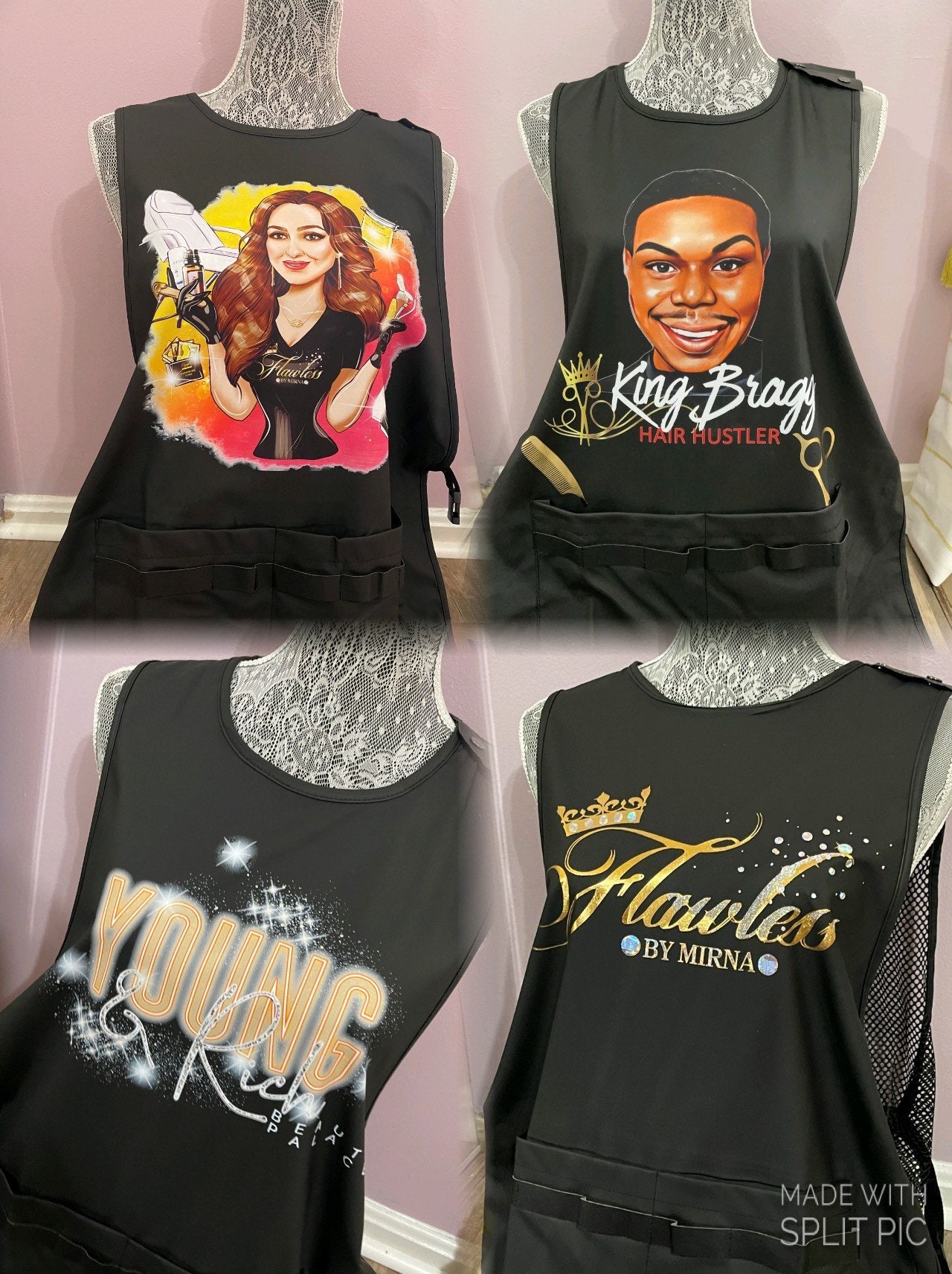 Custom Apron Salon Apron Beauty Salon Stylist and Barber - Etsy