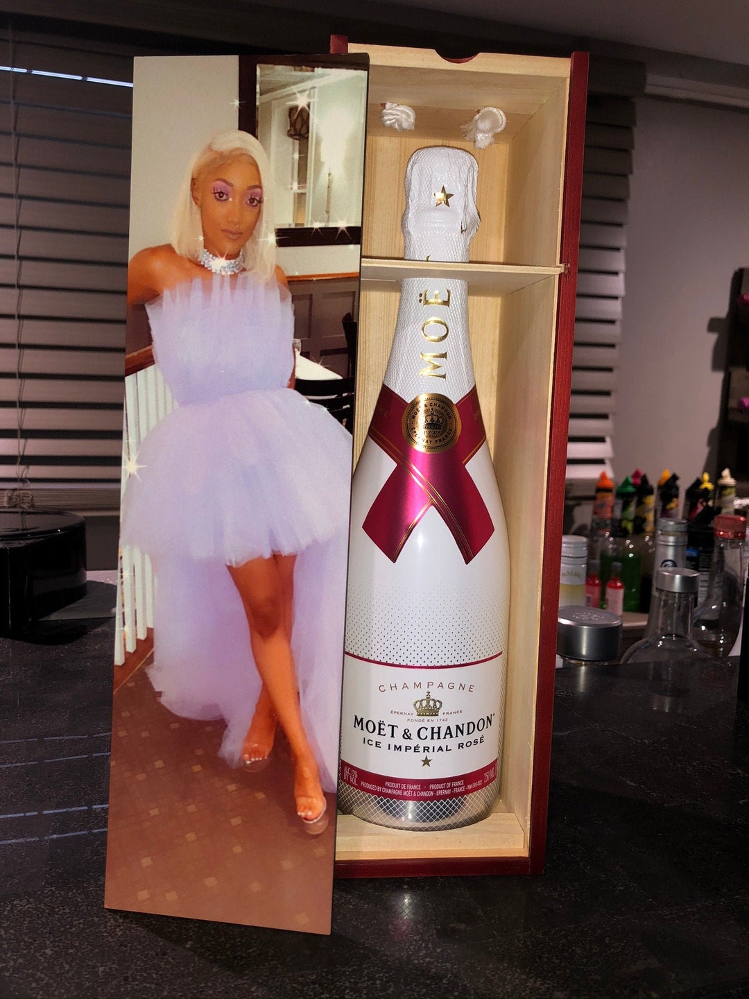 Custom Wine / Champagne Box | Custom Photo Wine Box | Custom Design Box ...