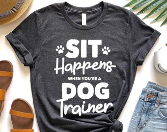 I Love Dogs Female Dog Trainer Vintage Stripes T-shirts - Etsy