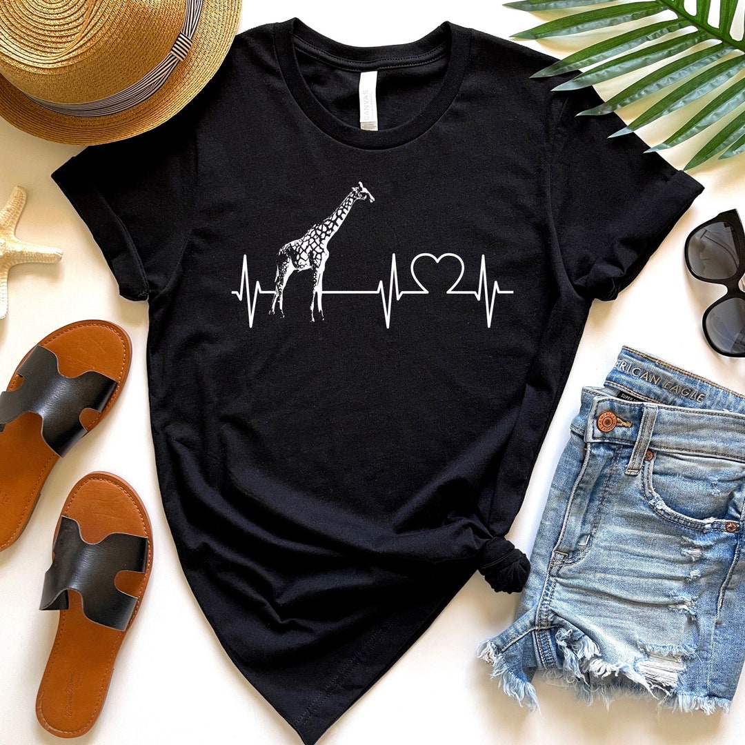 Giraffe Shirt Giraffe Lover Giraffe Heartbeat Giraffe Gift - Etsy
