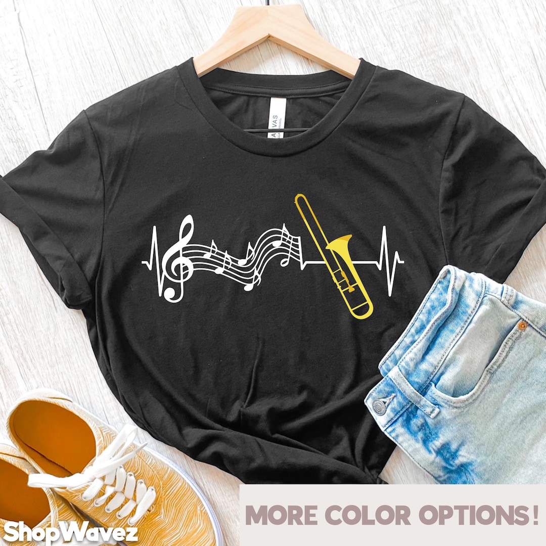 Trombone T-shirt, Trombone Player Gift, Trombonist Shirts, Trombone ...