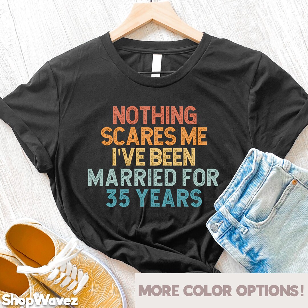 35th Anniversary Shirt, Mr Mrs 35 Year Marriage Gifts, Husband and Wife ...