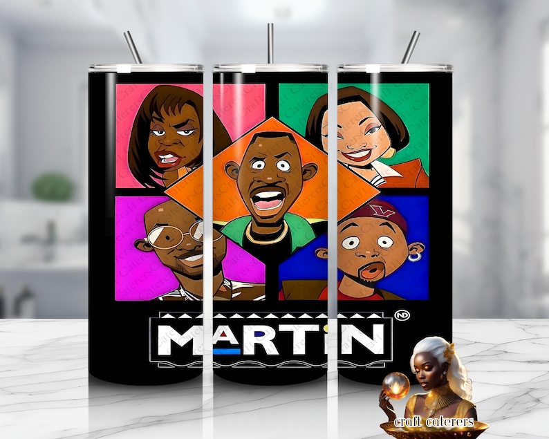 Martin - Cartoon Version - Free Backgrounds - 20oz Tumbler Wrap ...