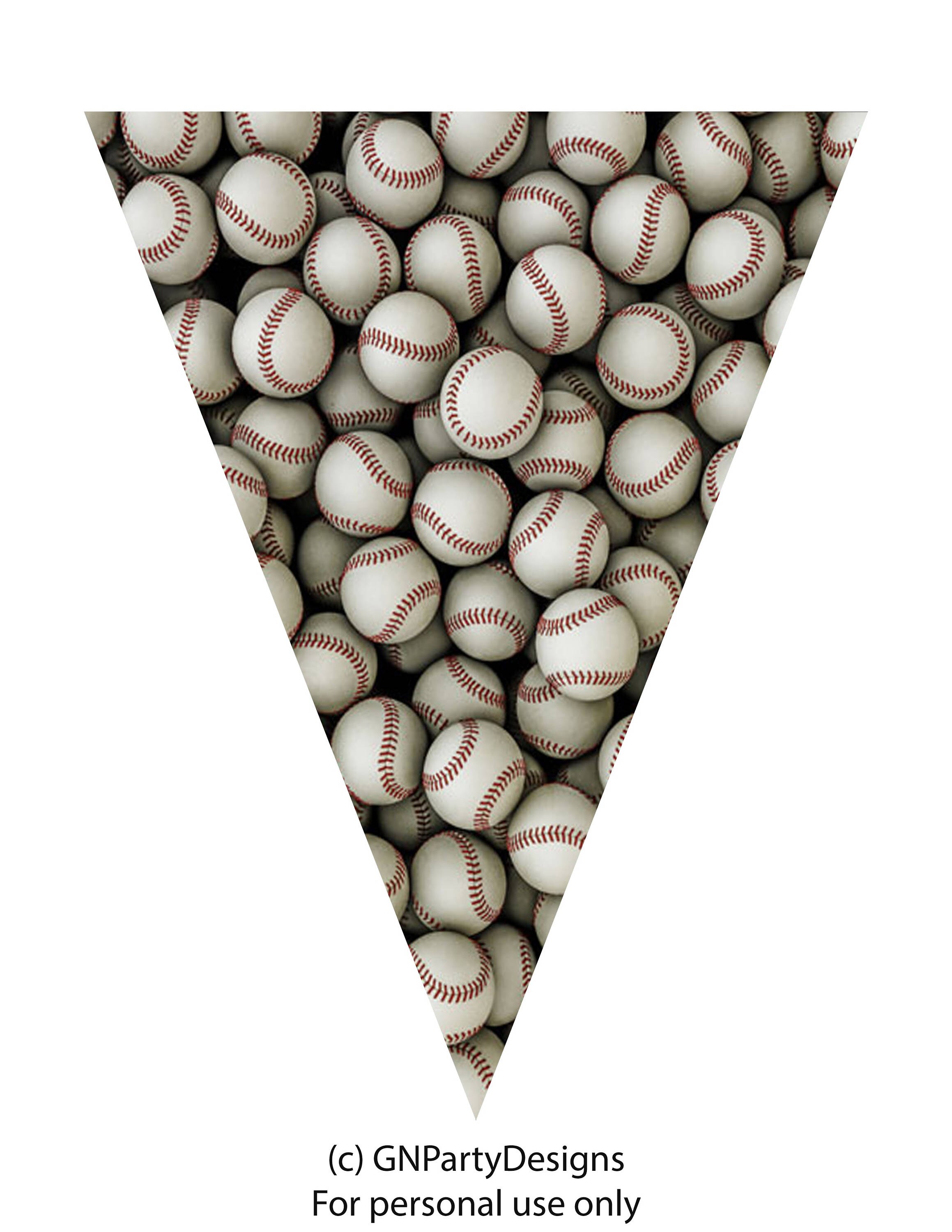 Printable Banner, Printable Baseball Decor, Baseball Theme, DIY, Happy ...