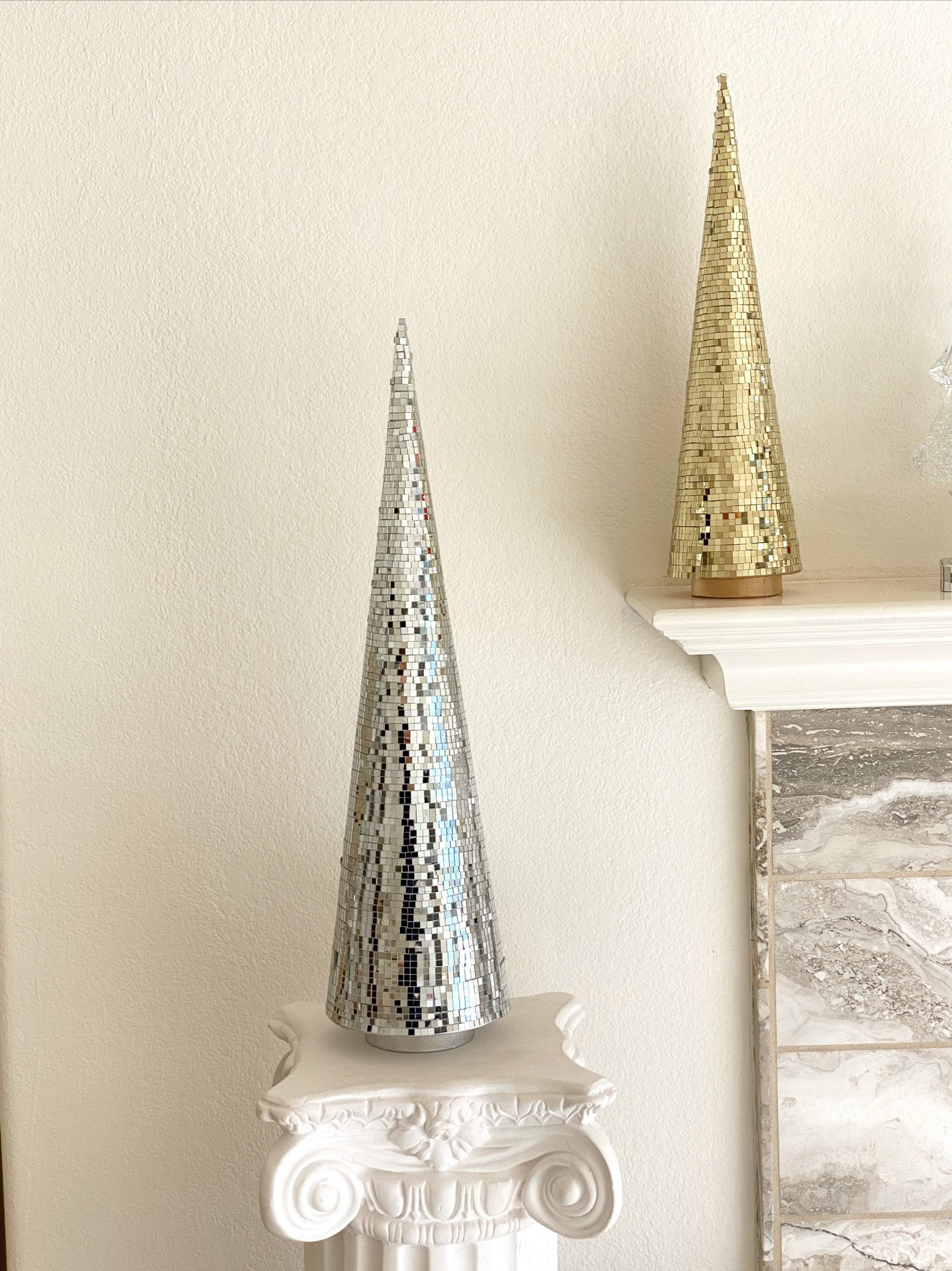 Disco Ball Christmas Tree: Handmade Mirror Tile Holiday Decor - Etsy