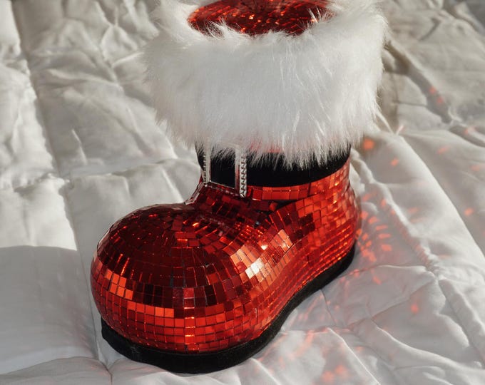 DISCO SANTA BOOT Christmas Decor - Etsy