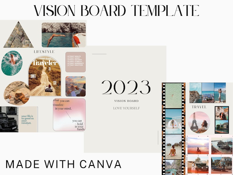 2026 Vision Board Template: Canva Dream Board Kit (digital Download) - Etsy