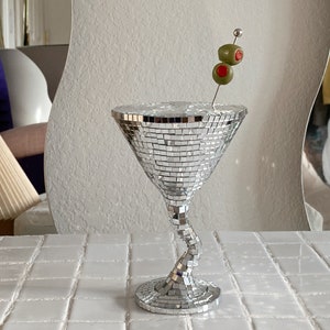 Squiggle Disco Martini Glass Home Decor - Etsy