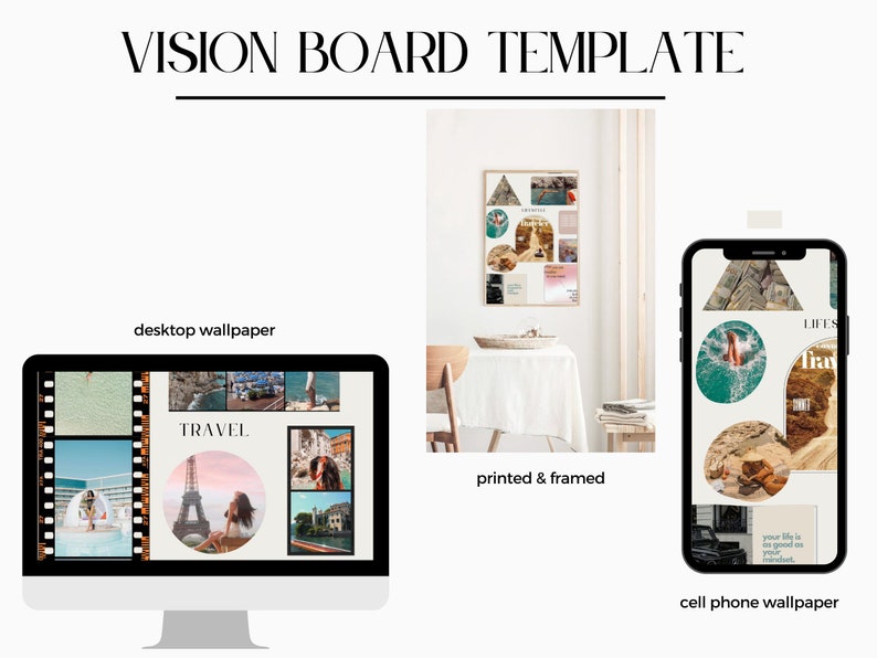 2026 Vision Board Template: Canva Dream Board Kit (digital Download) - Etsy