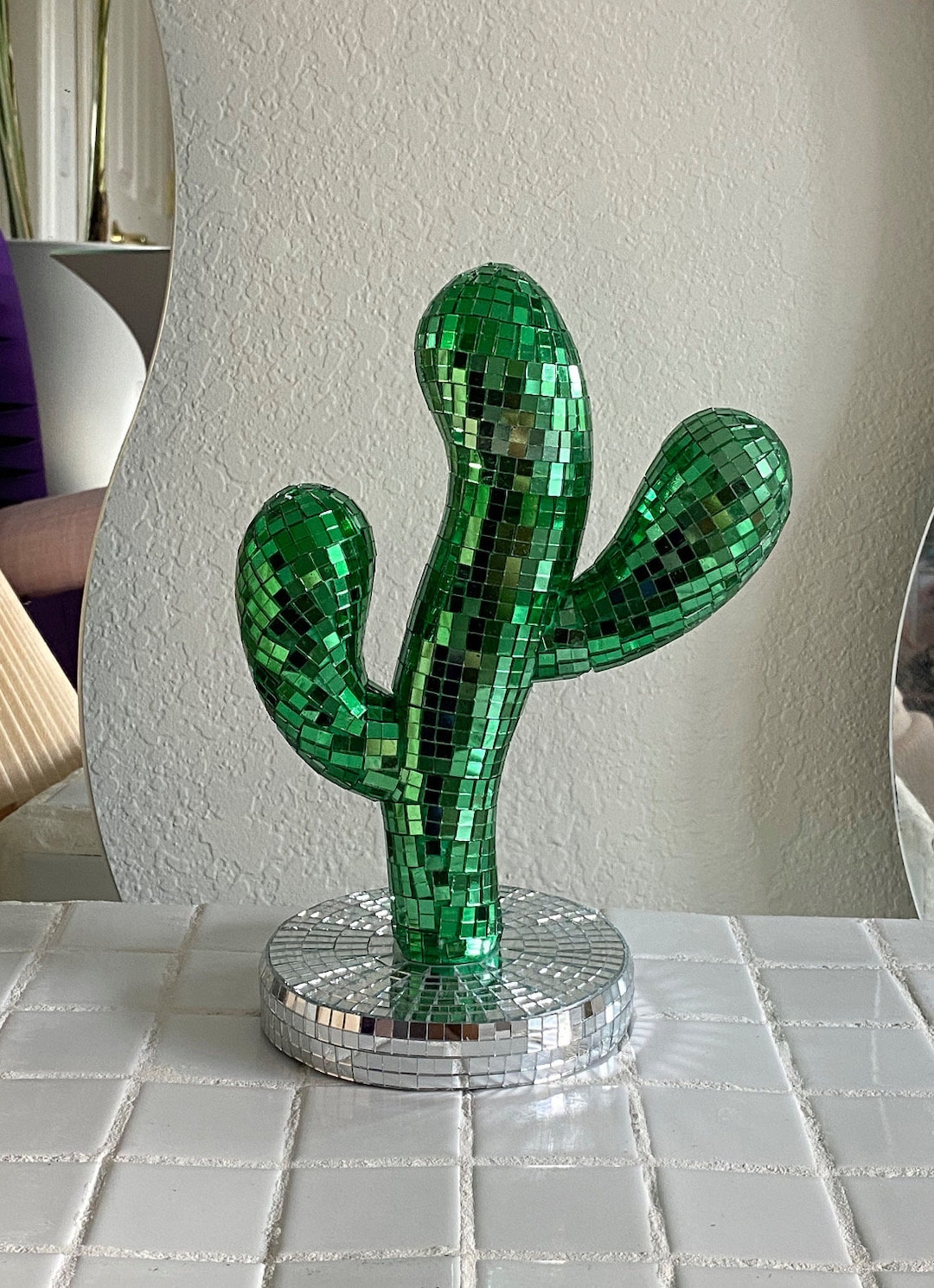 Groovy Green Disco Cactus Home Decor - Etsy