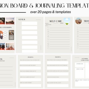 Digital Vision Board Templates 2023, Canva Kit, Manifesting Dream Board ...