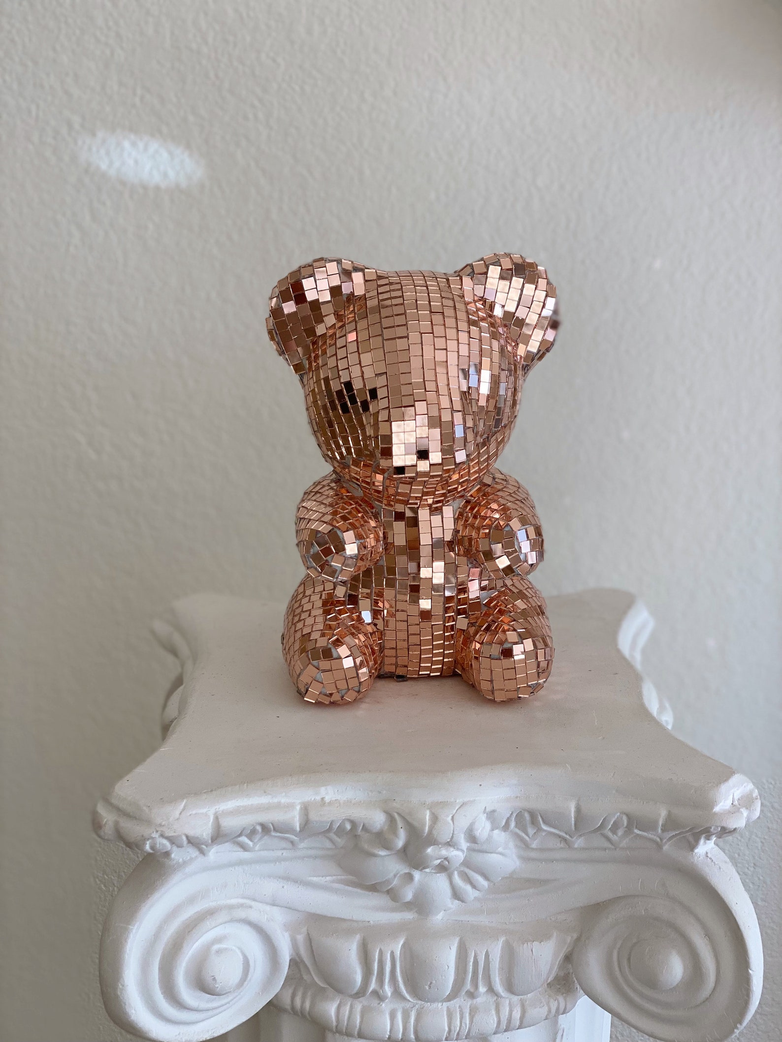 Disco Teddy Bear: Handmade Mirror Glass Tile Dopamine Decor - Etsy