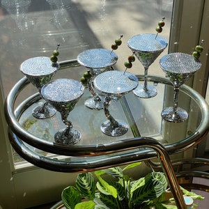 Squiggle Disco Martini Glass Home Decor - Etsy