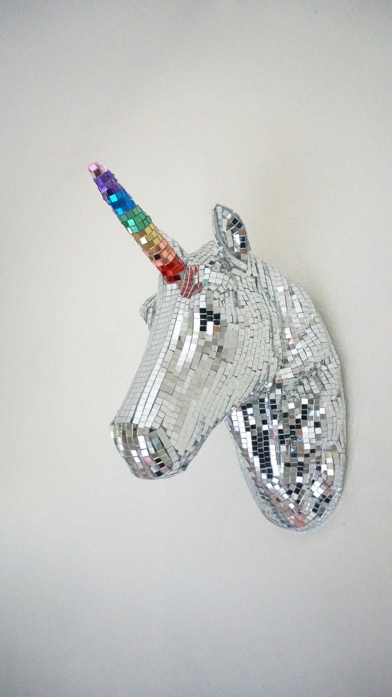 Pink Disco Unicorn Wall Art - Pink Pony Club Decor - Etsy