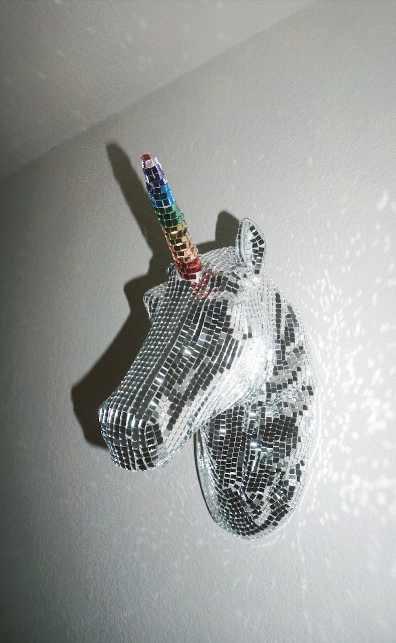 Pink Disco Unicorn Wall Art - Pink Pony Club Decor - Etsy
