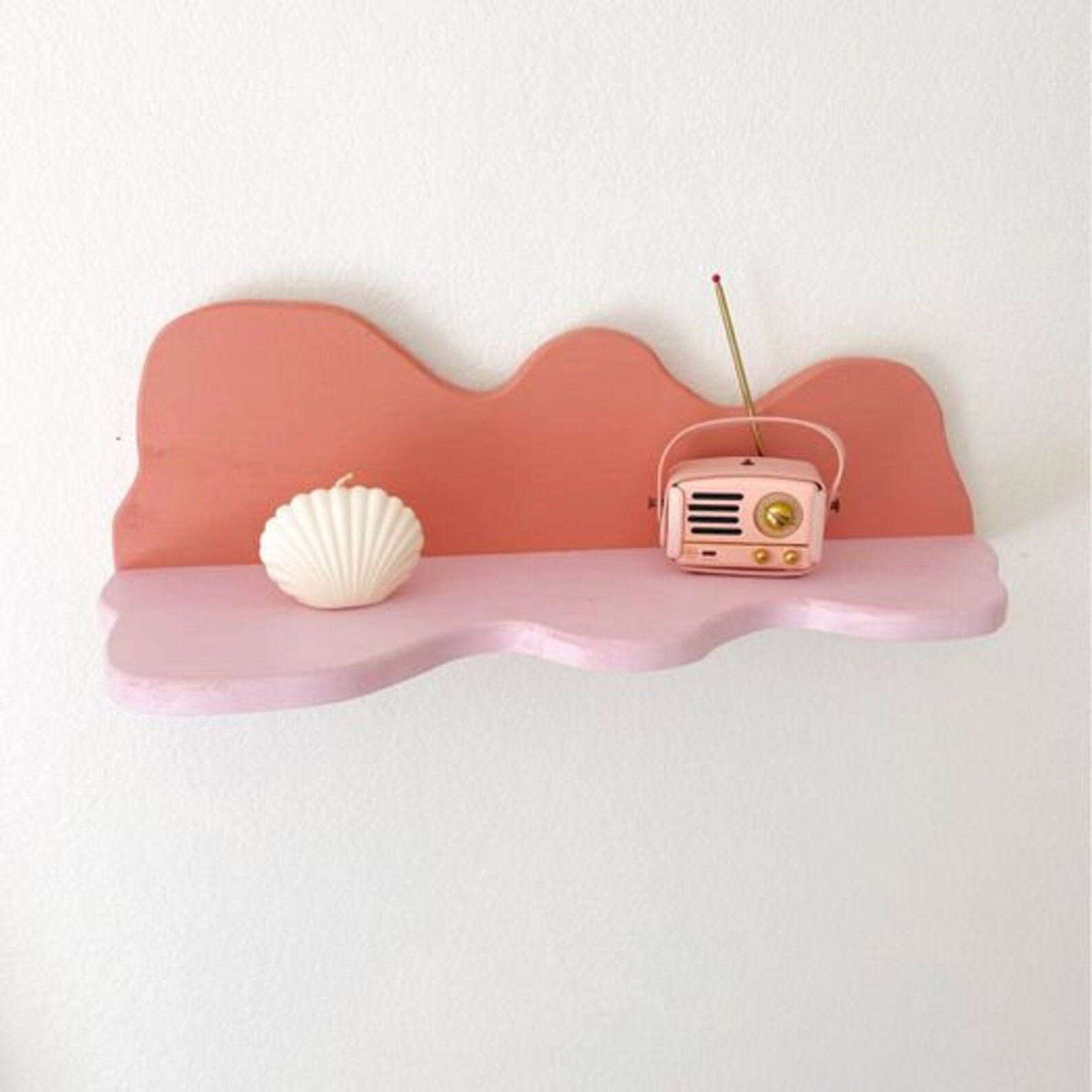 Pastel Floating Squiggle Shelf (multiple Colors) - Etsy