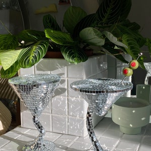 Squiggle Disco Martini Glass Home Decor - Etsy