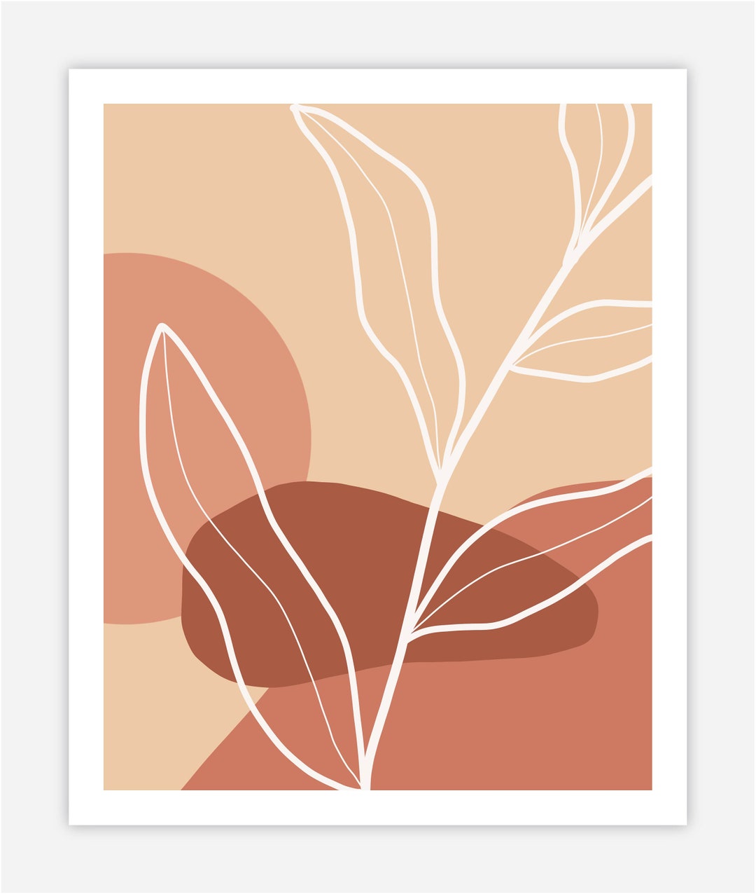 Abstract Leaf Print - Etsy