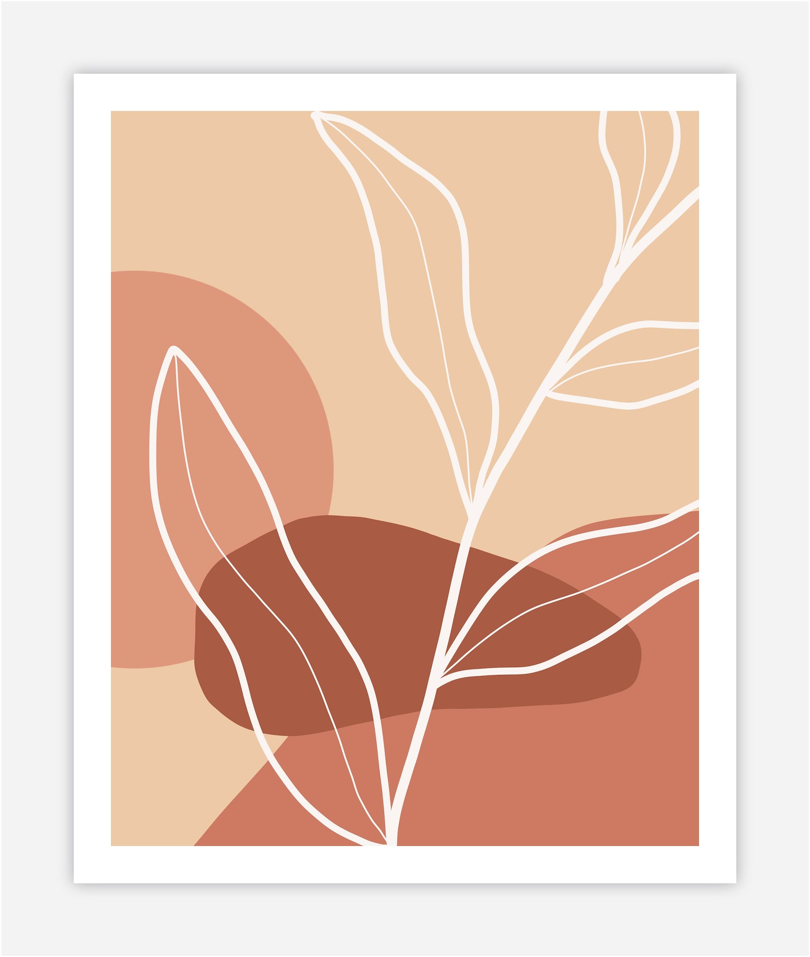 Abstract Leaf Print - Etsy