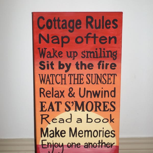 Cottage Rules - Etsy