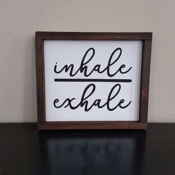 Inhale Exhale Signs - Etsy