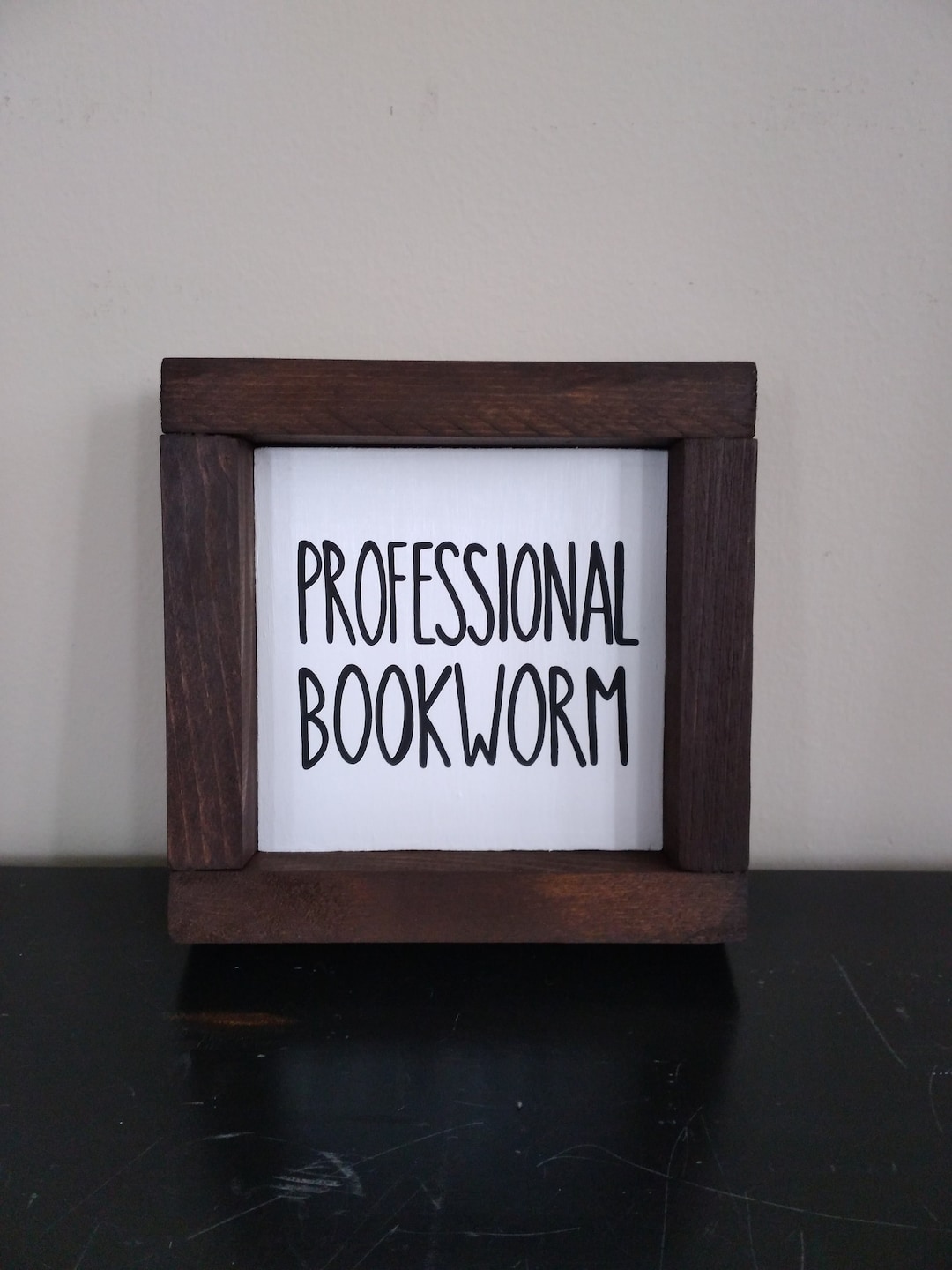 Professional Bookworm Wooden Sign Home Decor Mini Wooden Sign Living ...