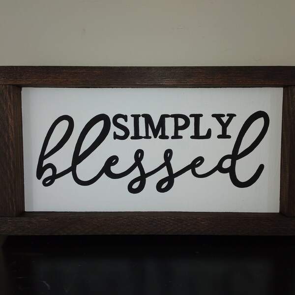 Wooden Blessed Sign - Etsy