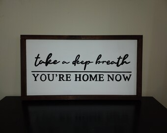 Deep Breath Sign | Etsy