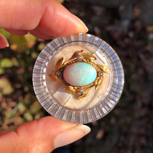 Opal Brooch - Etsy
